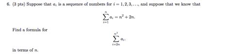 Solved Suppose That A Is A Sequence Of Numbers For I Chegg Com