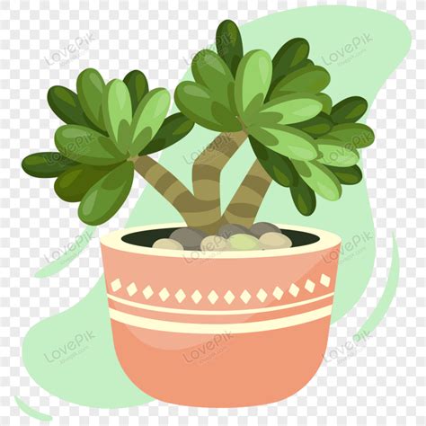 냄비에 귀여운 집 식물 Png 일러스트 무료 다운로드 Lovepik