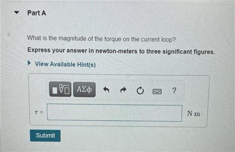 Solved A Square Current Loop 5 20 Cm On Each Side Carries A Chegg Com
