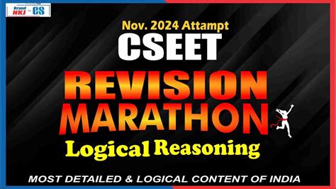 Logical Reasoning Ca And Quant Cseet Test Paper By Rohit Sir Cs Nkj Cs Classes