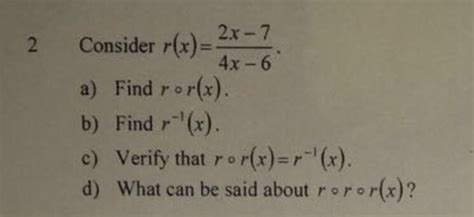 Solved Consider Rx 2x 74x 6 Find R Rx Find