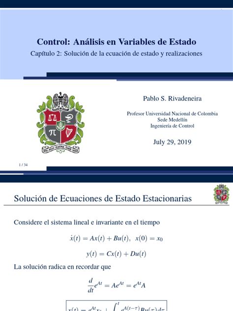 Analisis En Variable De Estado 2 Pdf Ecuaciones Álgebra