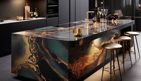 Premium Ai Image A Mesmerizing Marble Effect With Swirling Patterns