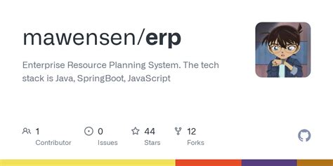 GitHub Mawensen Erp Enterprise Resource Planning System The Tech Stack Is Java SpringBoot