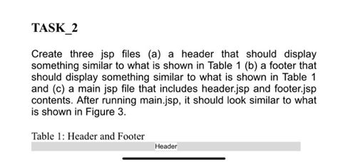 Solved Create Three Jsp Files A A Header That Should