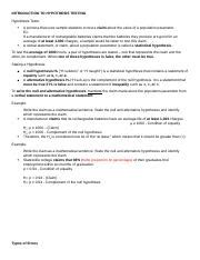 Understanding Hypothesis Testing A Comprehensive Guide Course Hero