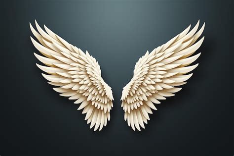 Premium Photo Minimalist Angel Wings Ai Generated
