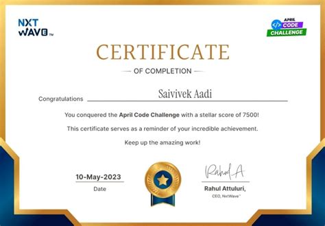 Aadi Saivivek On Linkedin Nextwave Rahulattulurisir Coding Ccbpian Challenges Achivements