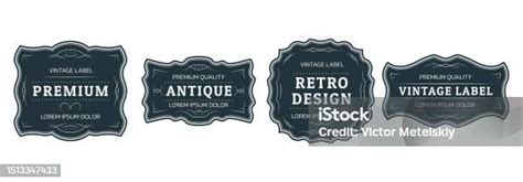빈티지 라벨 레트로 태그 프레임 세트 골동품 빅토리아 시대 왕실 디자인 템플릿입니다 오래된 카드 스티커 클래식 배지 또는 장식 장식이 있는 기호 컬렉션 벡터 그림입니다 0