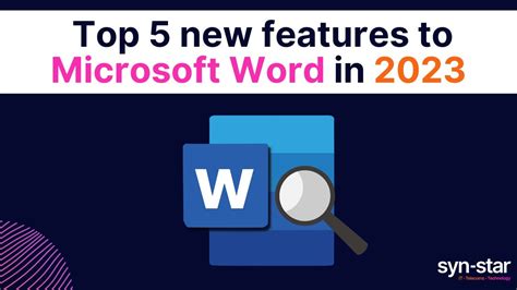Top 5 Features Of Microsoft Word 2023 Youtube