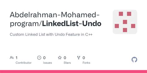 Github Abdelrahman Mohamed Programlinkedlist Undo Custom Linked