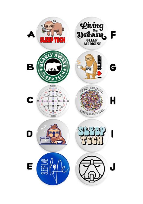 Sleep Pin Buttons Sleep Tech Buttons Rpsgt Pinback Buttons Etsy