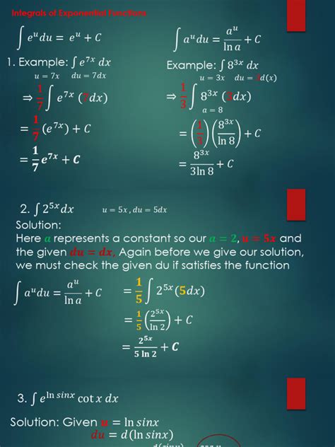Module 3 Lntegration Of Exponential And Natural Logarithm Download Free Pdf Functions And