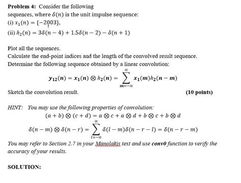 solved problem 4 consider the following sequences where
