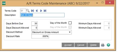 Migrate Payment Terms From Sage 100 Erp To Sage 300 Erp