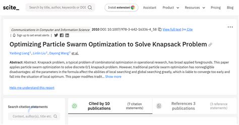 Optimizing Particle Swarm Optimization To Solve Knapsack Problem