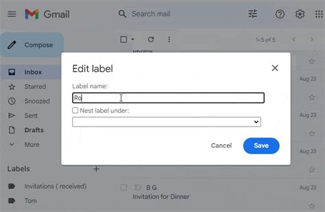 How To Rename A Label In Gmail
