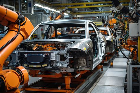 组装汽车的机器人高清图片下载 正版图片 摄图网