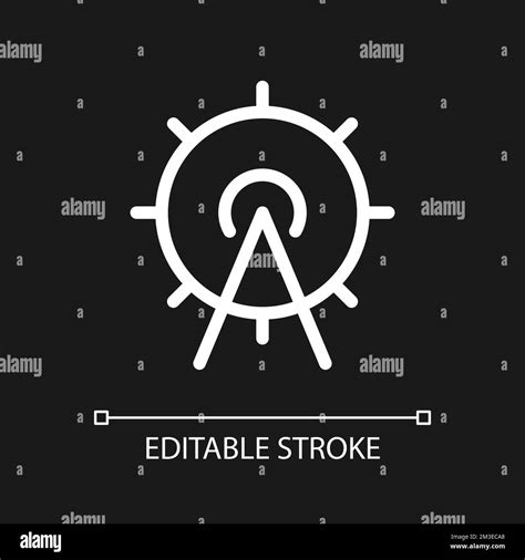 Amusement Park Location Pixel Perfect White Linear Ui Icon For Dark Theme Stock Vector Image