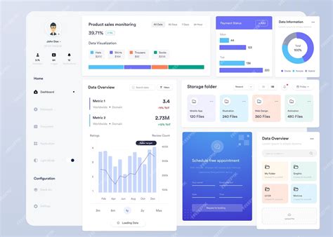 Premium Vector Ui Ux Infographic Dashboard Ui Design With Graphs