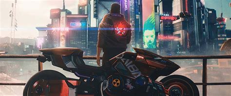 Download Cyberpunk 3440x1440 Theme Display Wallpaper