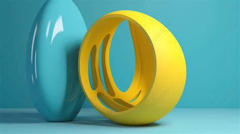 연한 파란색 배경의 3d 추상 장면에 노란색 타원형 스탠드 3d 배경 실린더 배경 추상 배경 이미지 Hd 3d 실린더 추상 배경 사진 무료 다운로드 Lovepik
