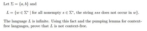 Solved Let Σ Ab ﻿andl W In Σ ﻿for All Nonempty