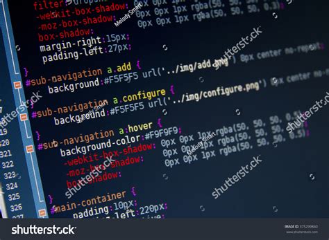 Html5 Main Menu Code Editor Website 스톡 사진 375299860 Shutterstock