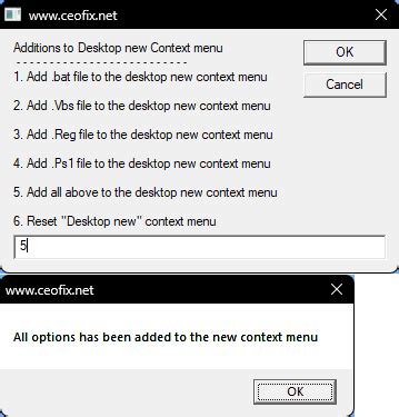 Make Additions To The Desktop Context New Menu