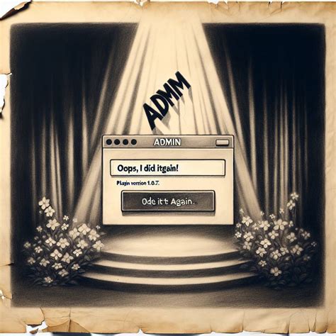 Wordpress Plugin 107 Flaw When Admin Becomes Oops I Did It Again The Nimble Nerd