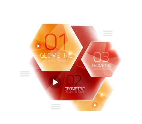 premium vector colorful hexagon web box