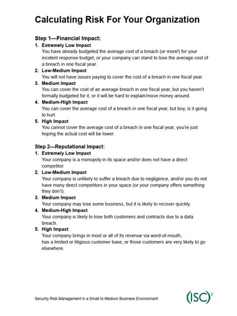 Cyber Security Simple Risk Calculation Pdf Risk Risk Management