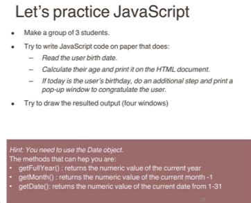 Solved Let S Practice JavaScript Make A Group Of Chegg
