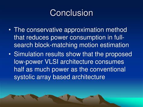 Ppt A Low Power Vlsi Architecture For Full Search Block Matching Motion Estimation Powerpoint