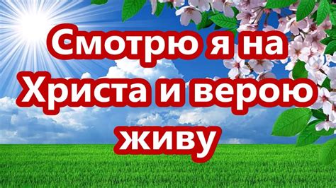 Смотрю я на Христа и верою живу Минус фонограмма с текстом Youtube