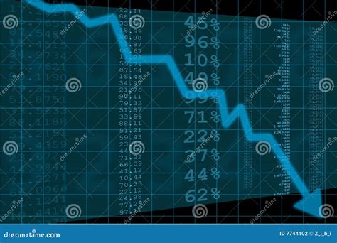 Arrow Graph Going Down Stock Illustration Illustration Of Corporate