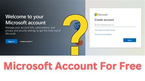 How To Create A Microsoft Account Free 2022 Create Microsoft Account Free In Windows 10 Youtube