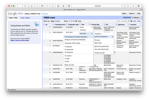 Chapter 10 Open Refine The Wipo Manual On Open Source Patent