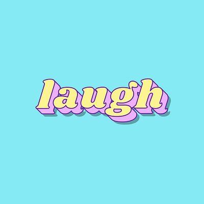 Laugh Word Funky Typography Vector Free Vector Rawpixel