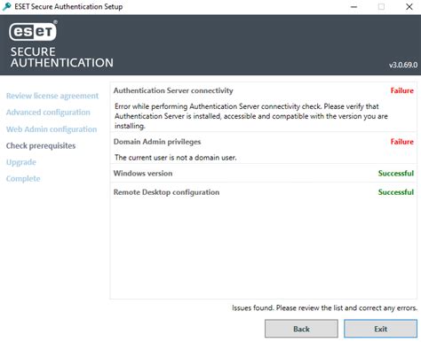 Eset Secure Authentication Install Fail Other ESET Business Products