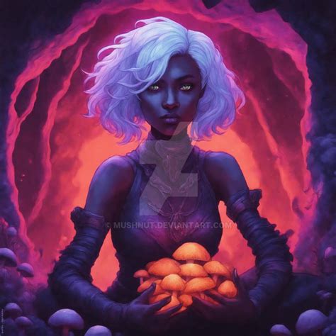 Drow Woman In Mushroom Cave 1 By Mushnut On Deviantart