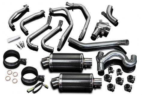 Honda Vfr800 V Tec 02 09 Complete Exhaust 4 2 9″ Oval Carbon Mufflers