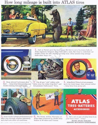 Atlas Tire Based Vintage Collectable Ads
