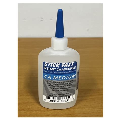 Stickfast Ca Glue Medium Viscosity 2 5oz 75ml