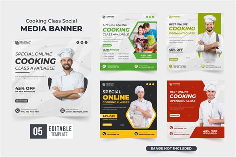 Cooking Class Web Banner Collection Web Elements Iftistock PoweredTemplate
