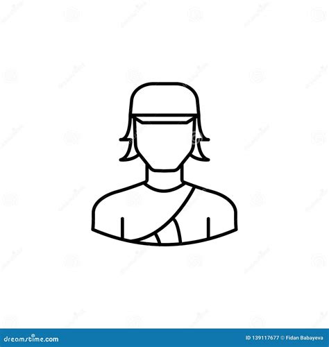 Avatar Archer Outline Icon Signs And Symbols Can Be Used For Web Logo Mobile App Ui Ux Stock