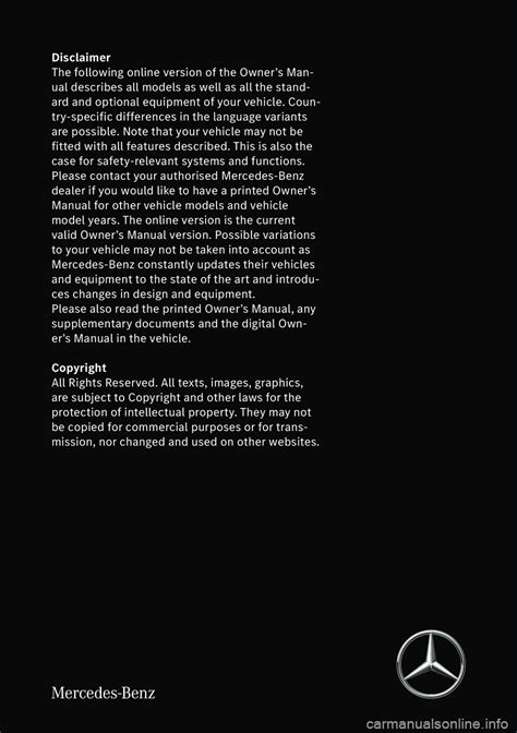 Dashboard Mercedes Benz Eqa Suv 2022 Owners Manual 461 Pages