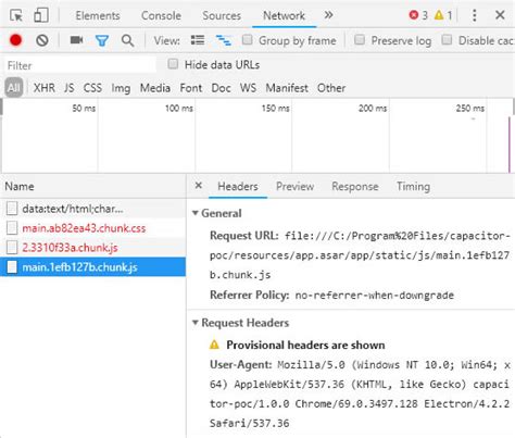 Electron Build Static Assets Not Loading With Azure Pipeline But