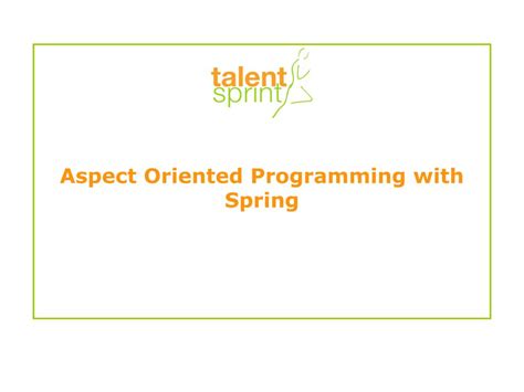Ppt Aspect Oriented Programming With Spring Powerpoint Presentation