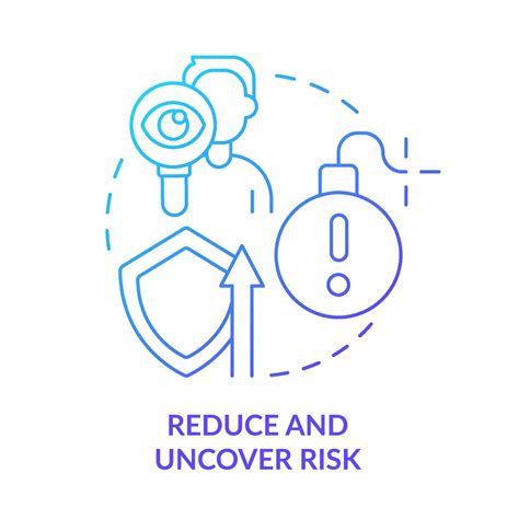 Reduce And Uncover Risk Blue Gradient Concept Icon Minimize Risks Benefit Of Stakeholder